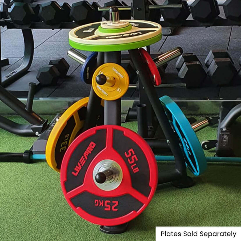 Livepro Commercial Plate Tree | 3-sided Commercial Olympic Weight Tree